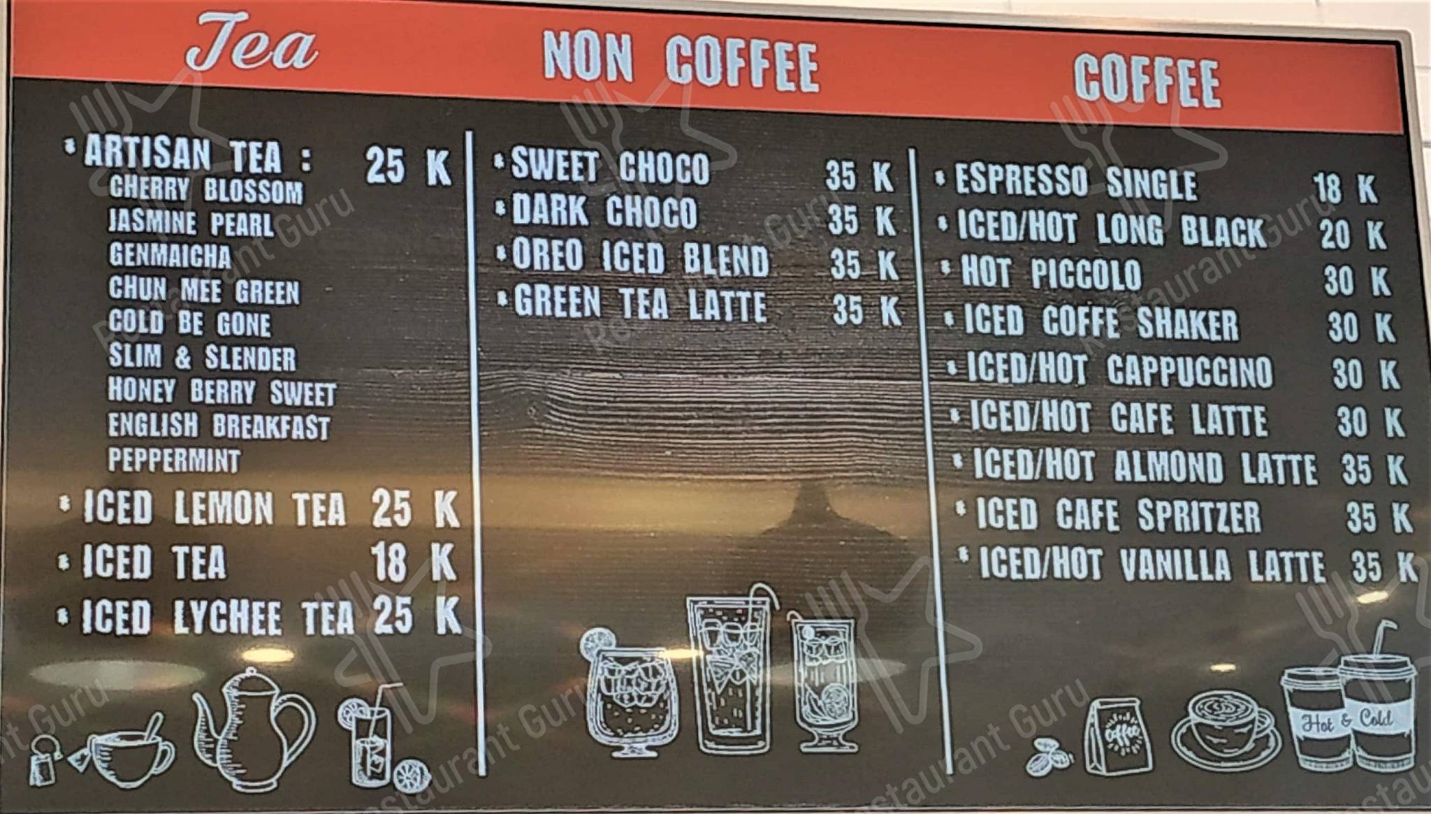 Menu at Rokue Snack Batu Tulis Raya cafe, Central Jakarta