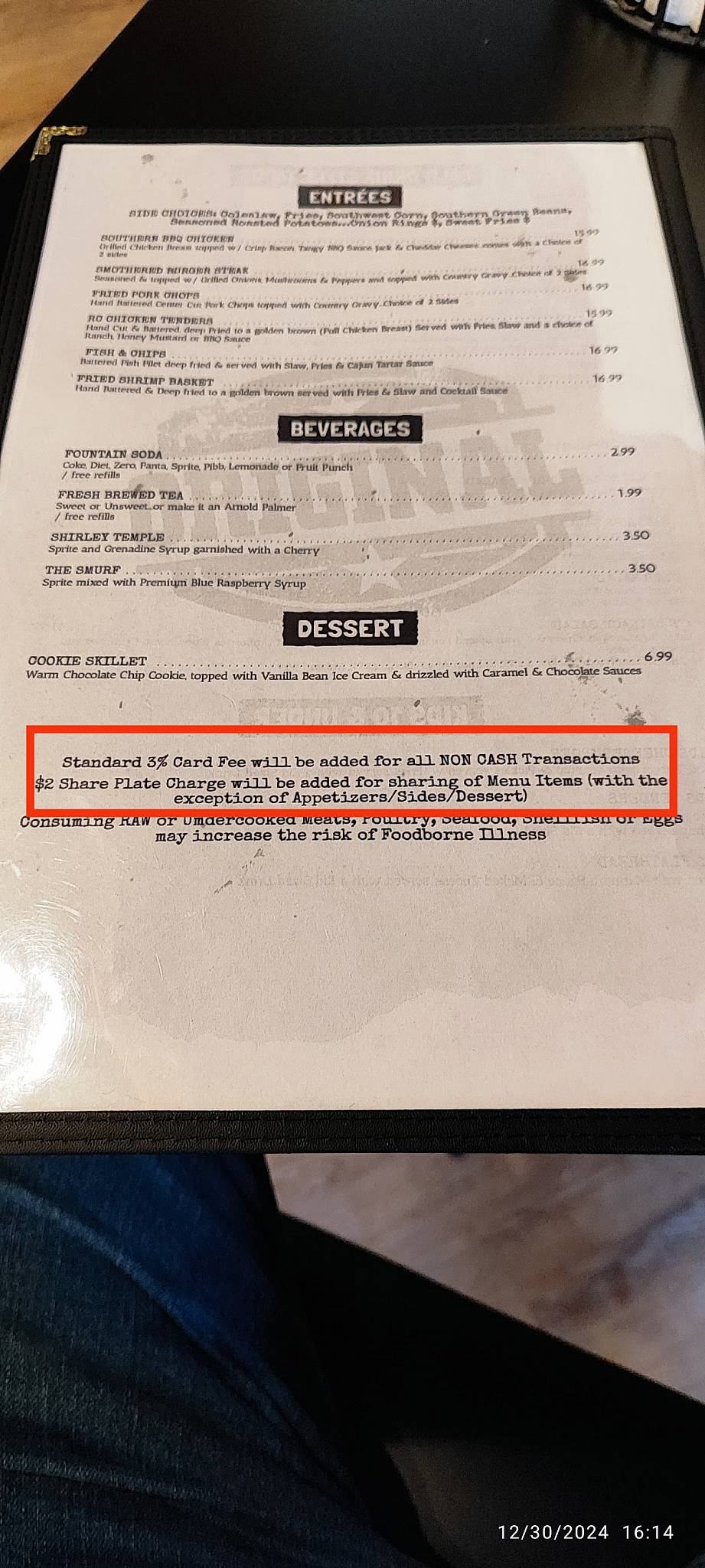 Menu at Rolling Chefs Hartwell restaurant, Hartwell, 107 N Forest Ave