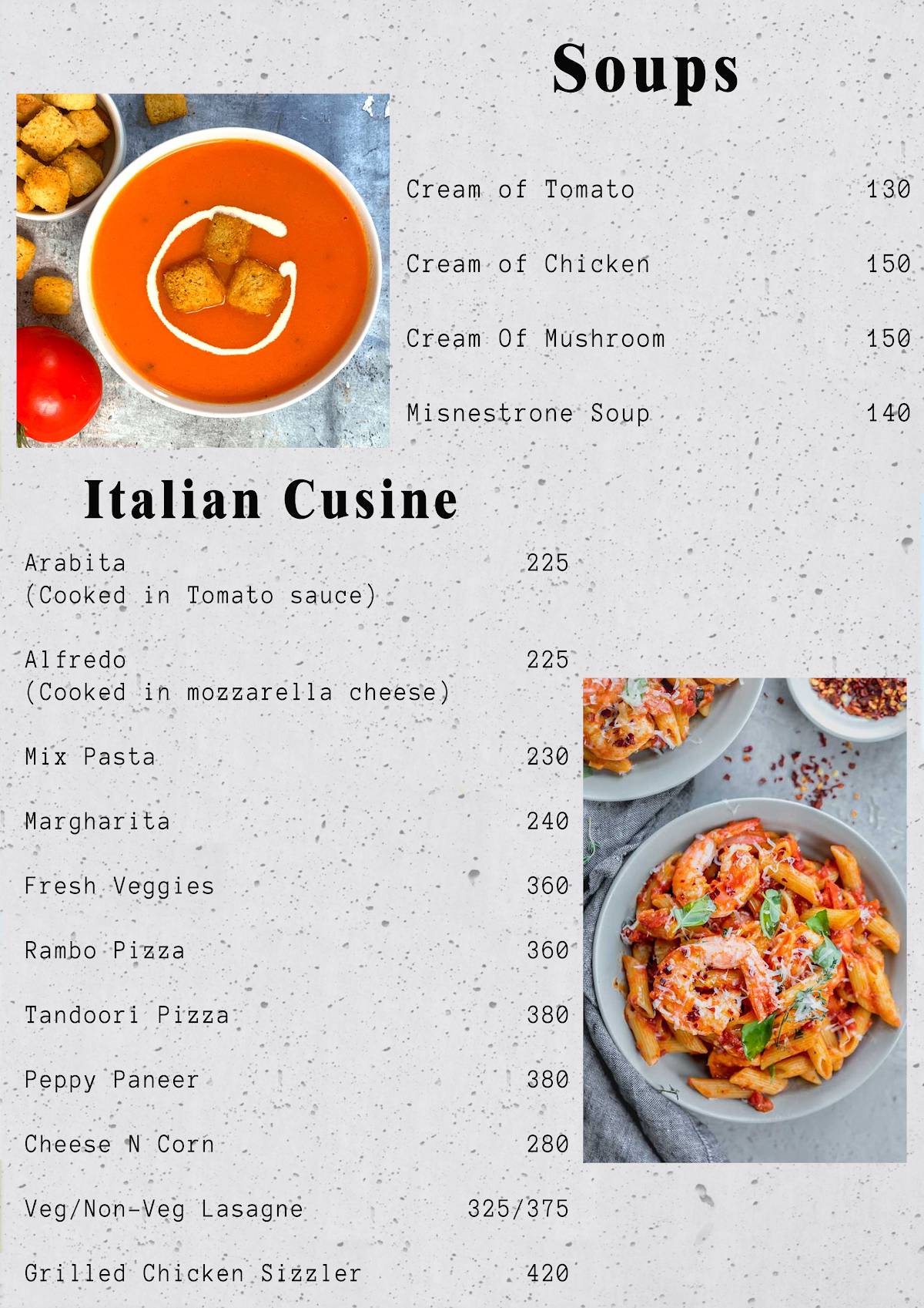 Menu at Da Vinci's Cafe, Lounge & Fine Dining, Roorkee