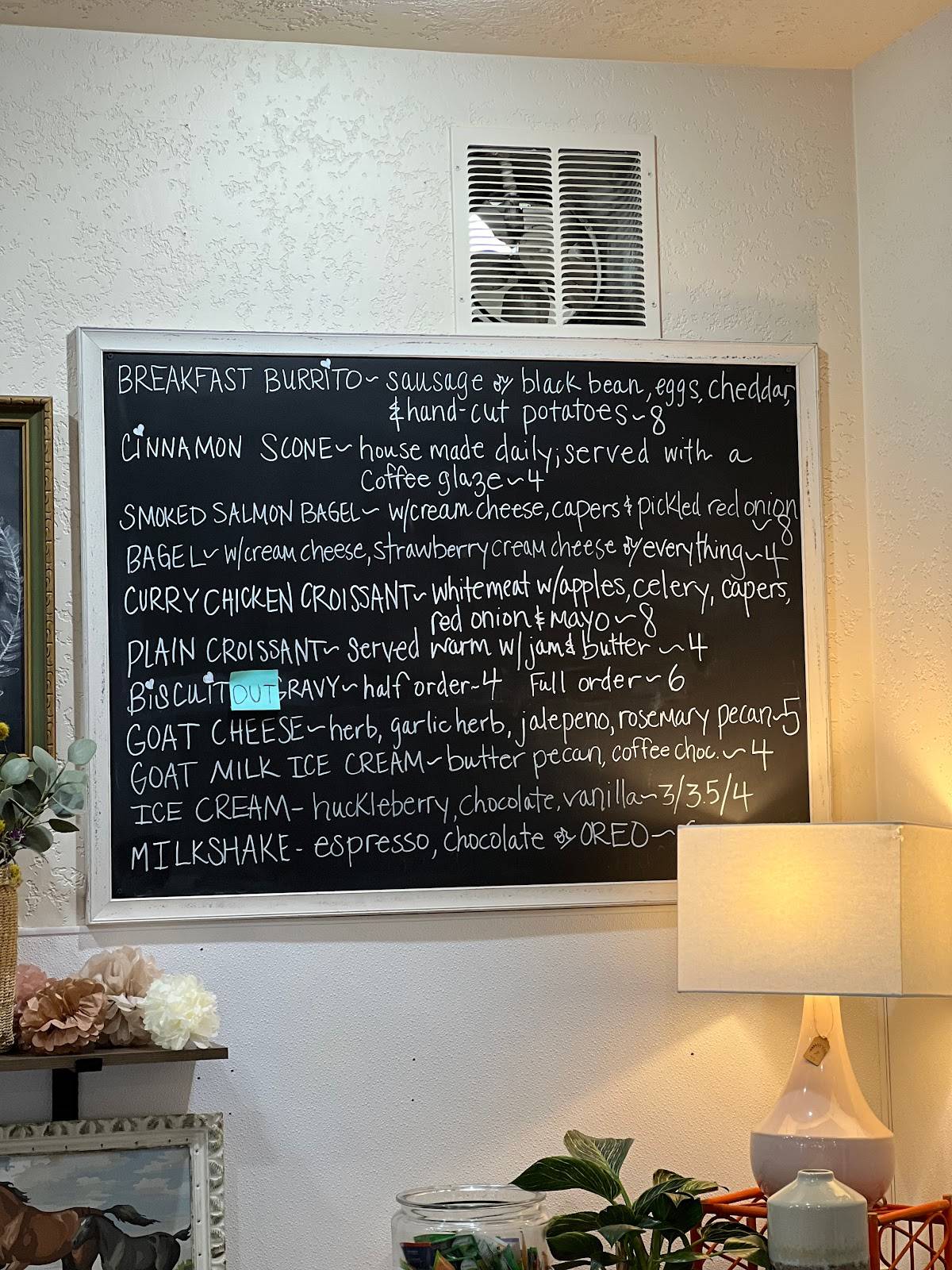 Menu at Roseberry Coffee & Goods, Donnelly