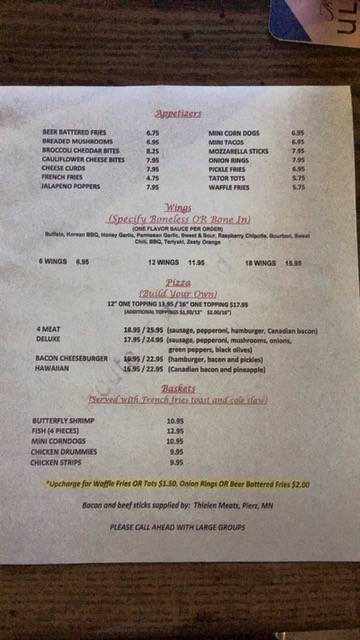 Menu at Route 26 Bar And Grill, USA