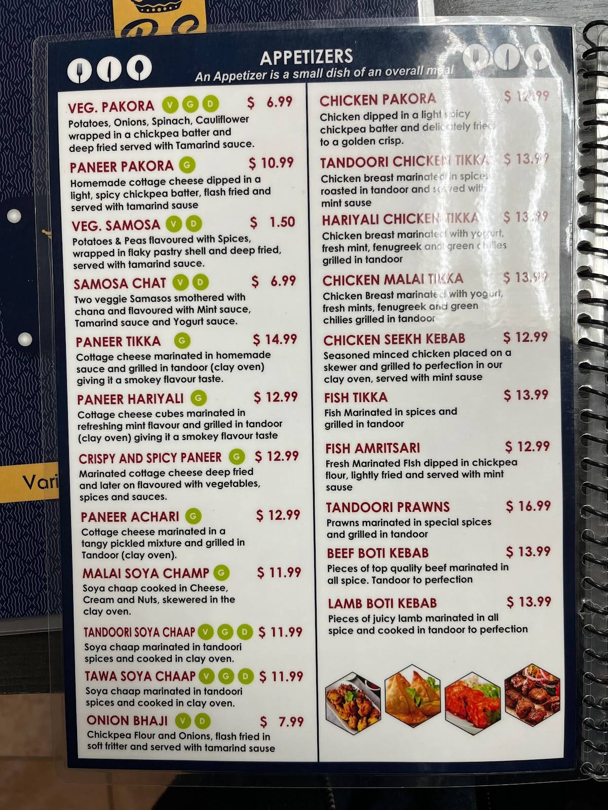 Menu at Royal Spice Indian & hakka chinese Restaurant, Hamilton, Main St E