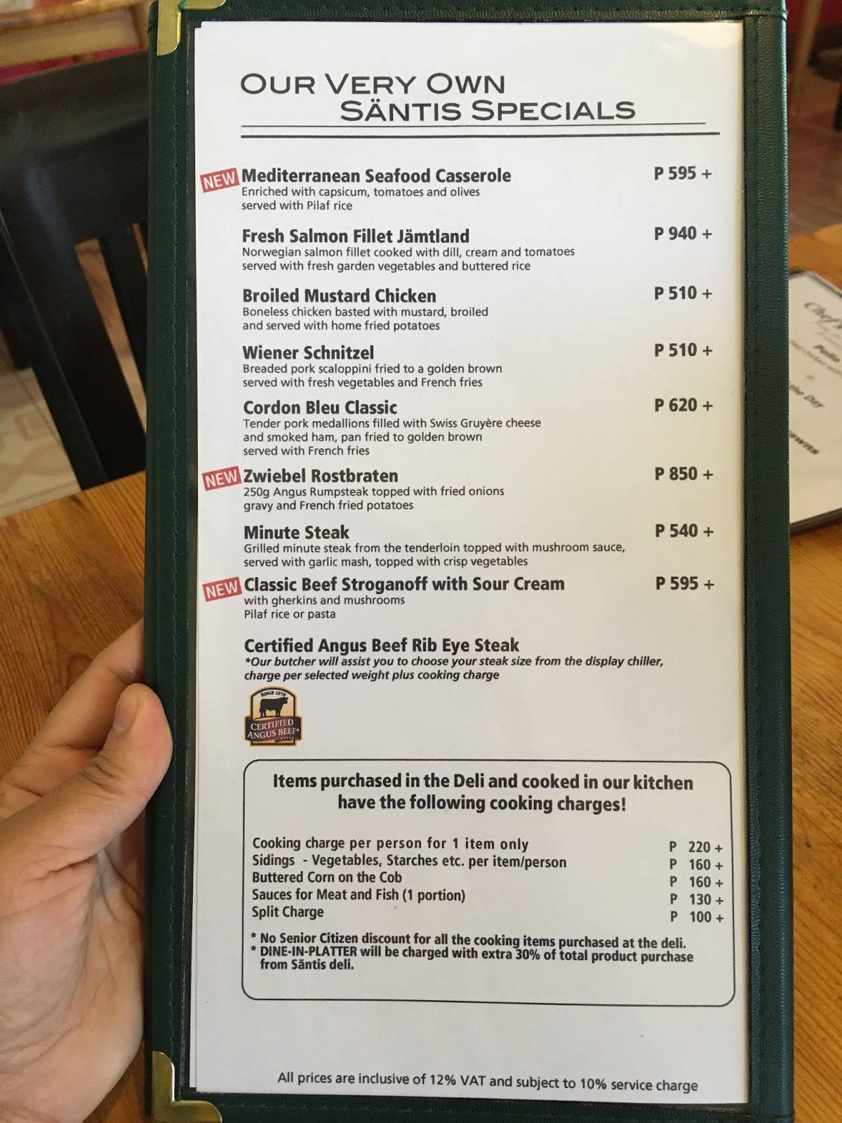 Menu at SÄNTIS Delicatessen Silang restaurant, Silang, Km. 52