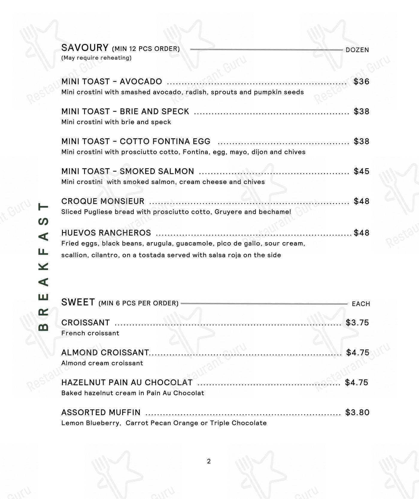 Menu at STOCK T.C Grocer pub & bar, Toronto