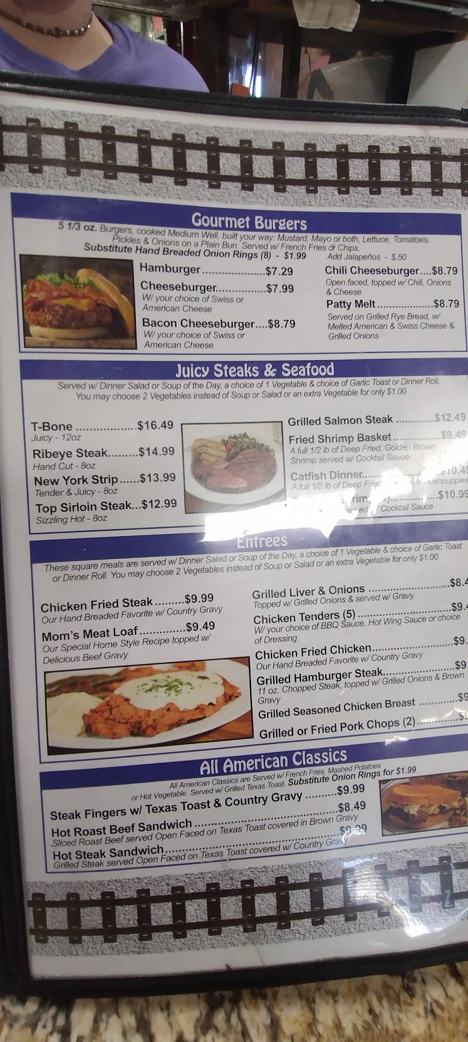Menu at JR’s Cafe, Saginaw