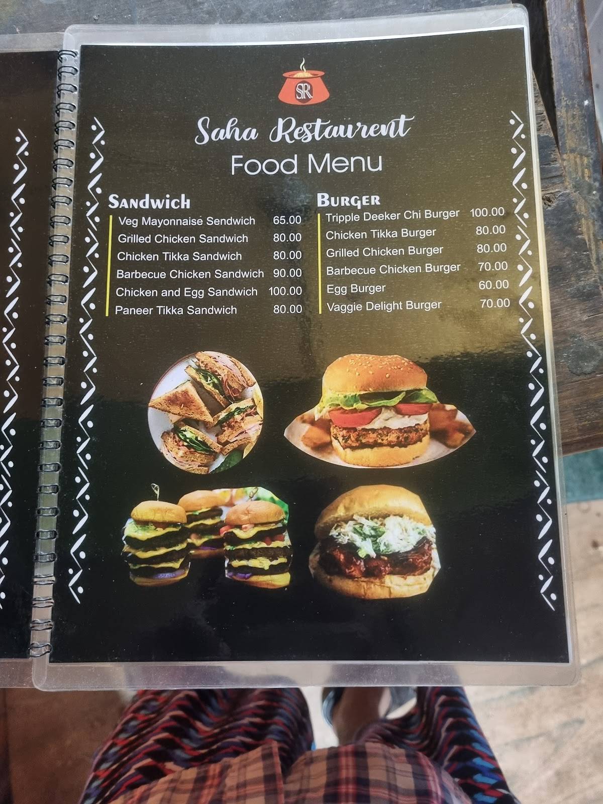 Menu at Saha Restaurant, Nabadwip