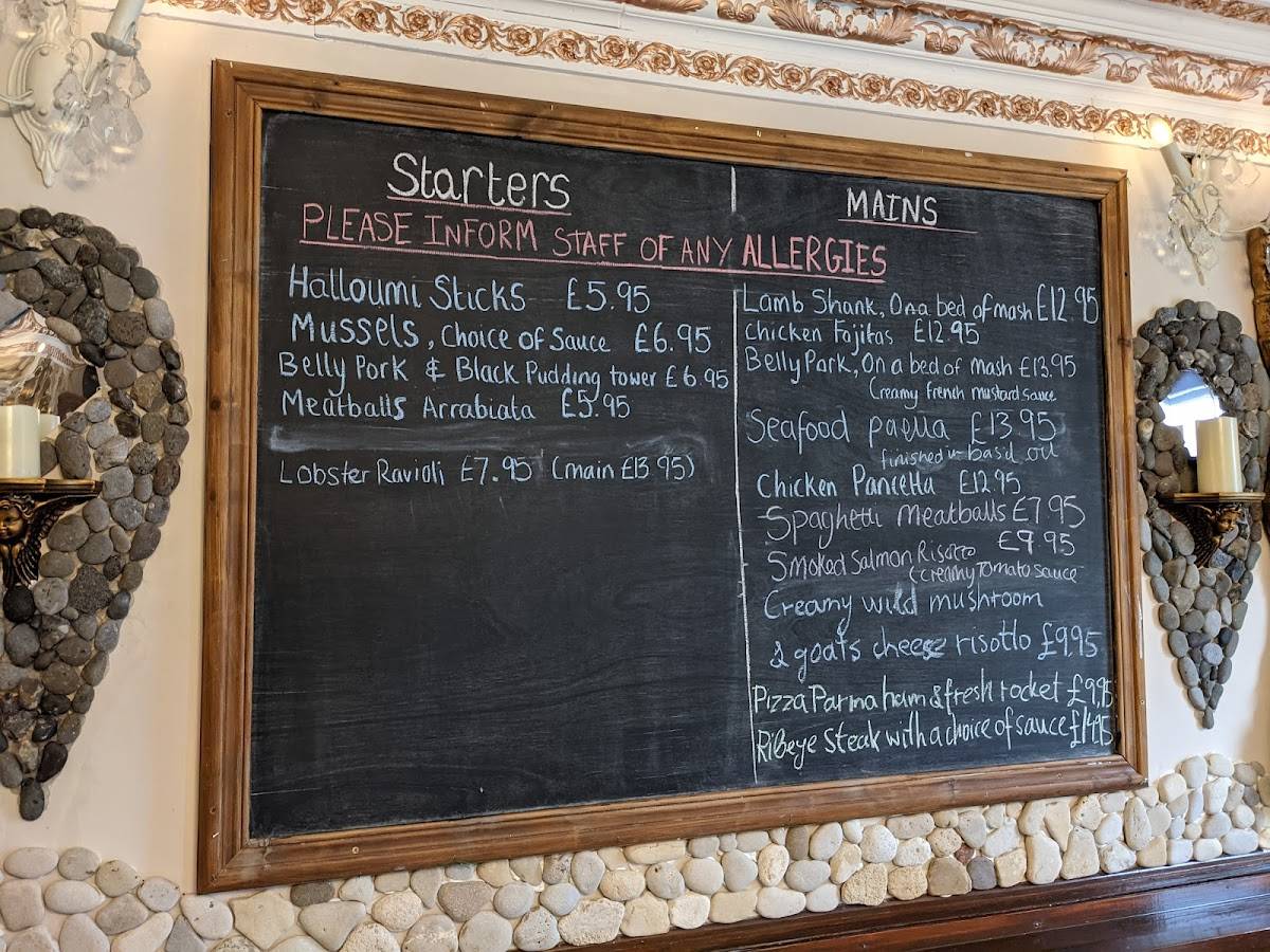 Menu at Sambuca Seaham restaurant, Seaham
