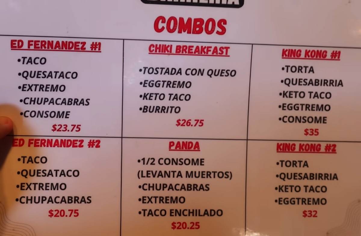 Carta de Ed Fernandez Restaurant Birrieria, San Diego