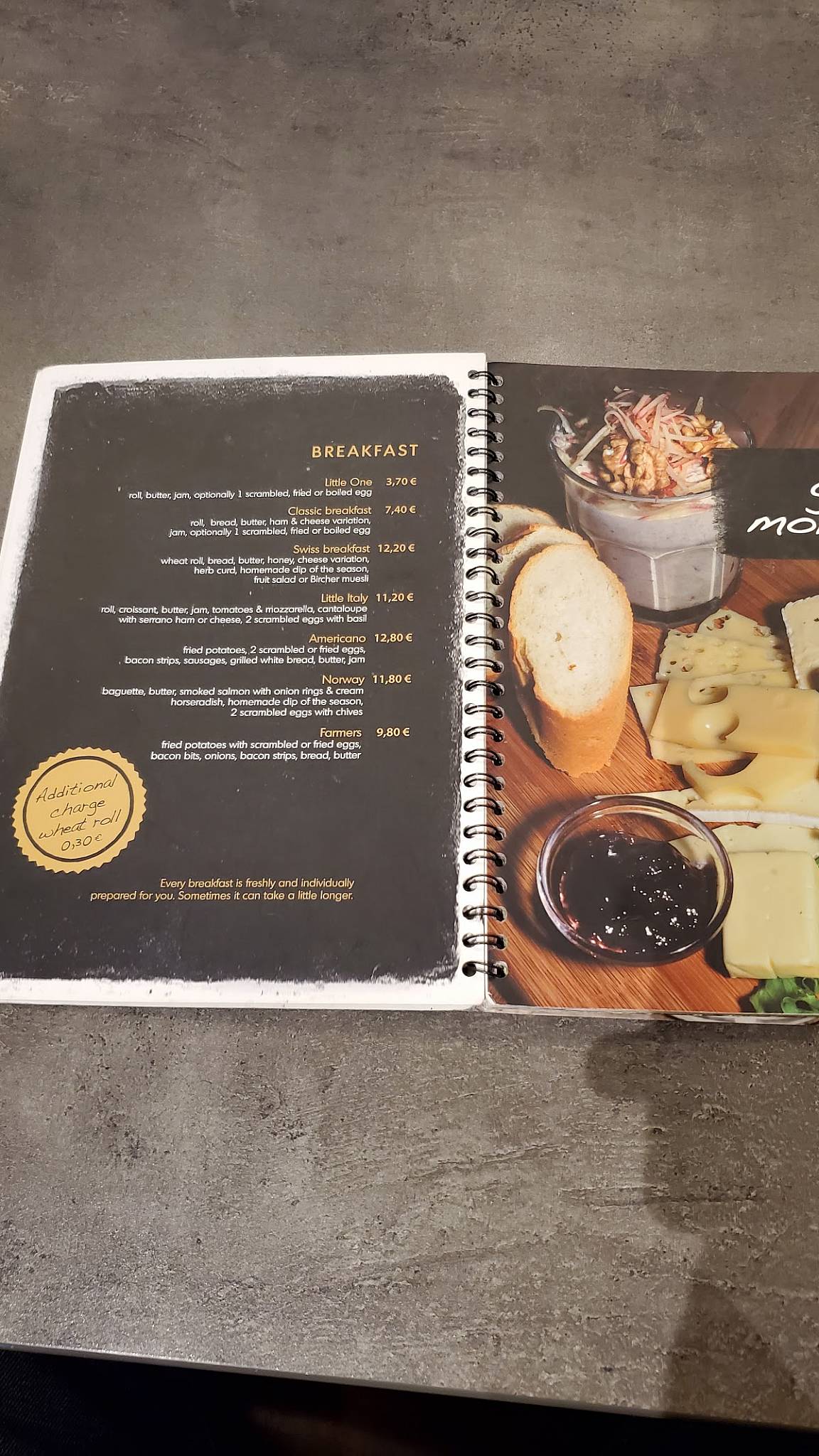 Menu at Sanders Cafe (Cash only), Landstuhl