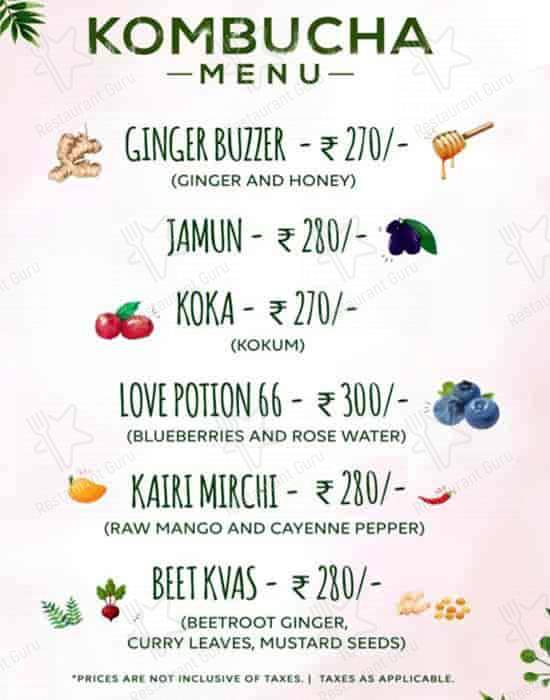 Menu at Santé Spa Cuisine, Mumbai, Unit No. 6