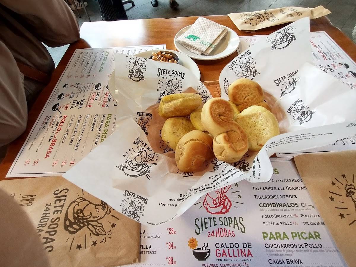 Carta del restaurante Siete Sopas, Santiago del Surco