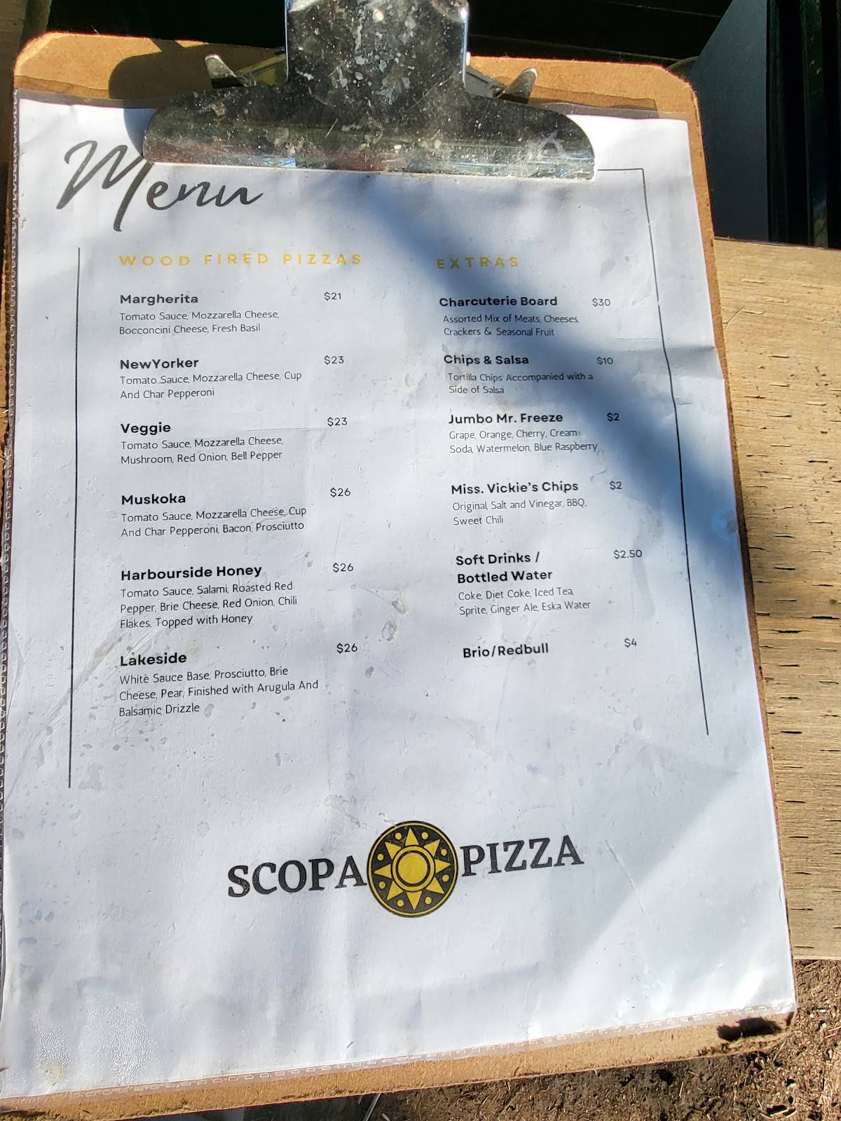 Menu at Scopa Pizza pizzeria, Bala