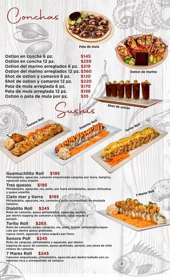 Carta del restaurante Mariscos 7 Mares, Heroica Nogales, Avenida ...