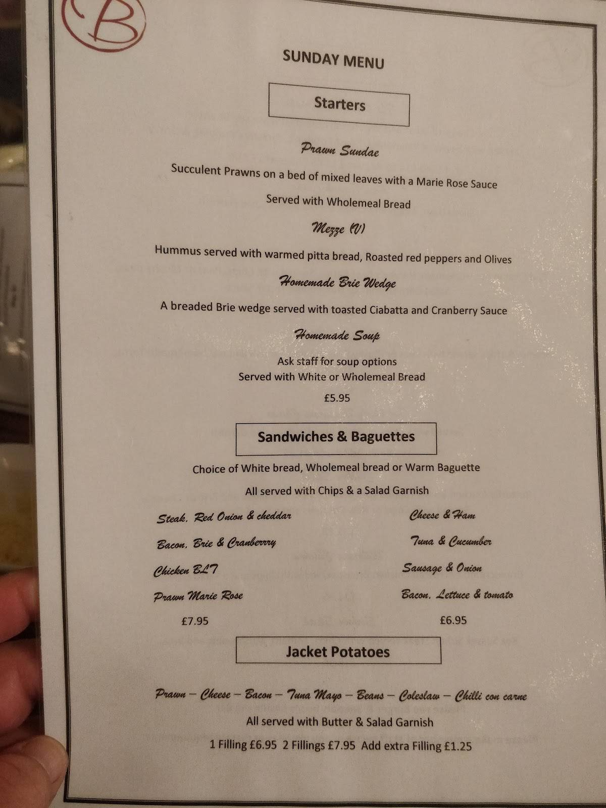 Menu at Old Boot Inn pub & bar, Seaford