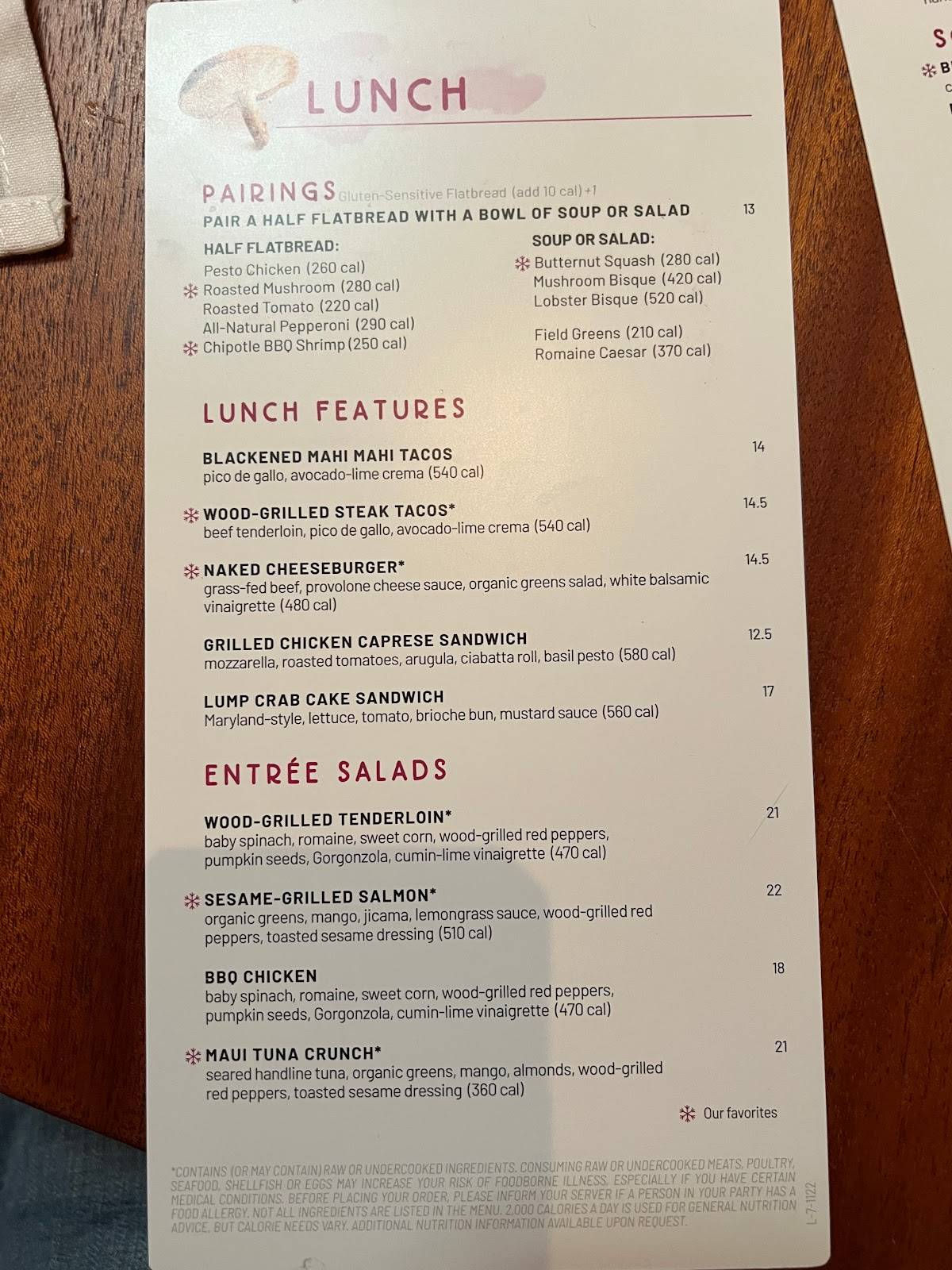 Menu at Seasons 52 pub & bar, Dunwoody, 90 Perimeter Center W