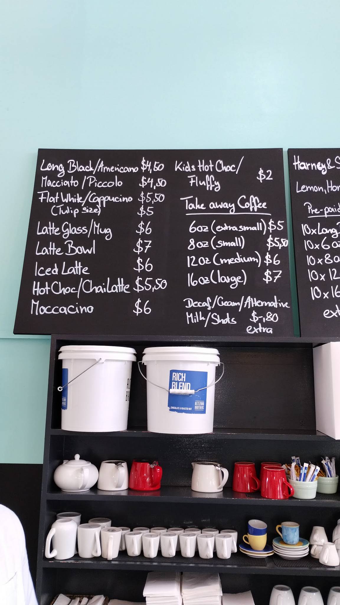 Menu at Sebastian’s Boutique Cafe, Auckland