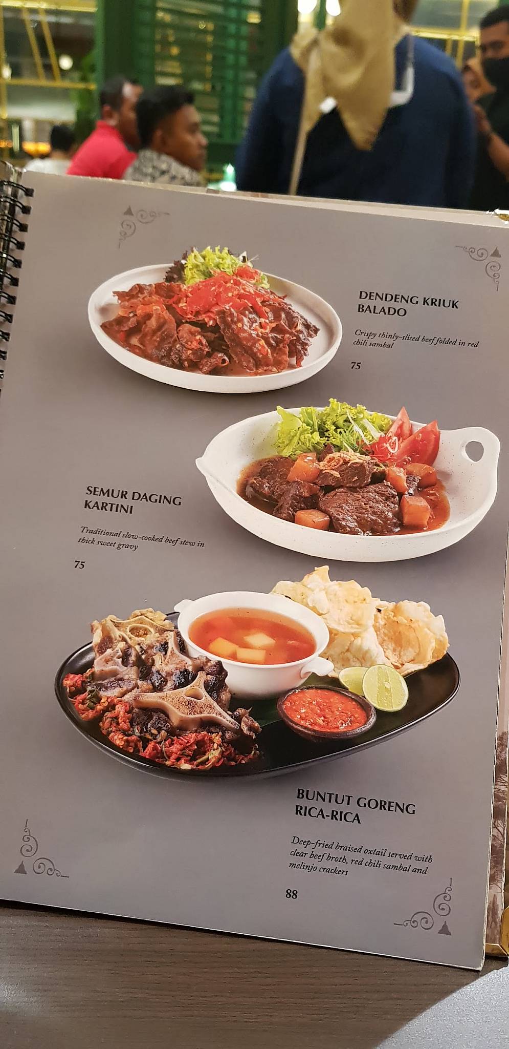 Menu at S2 Indonesia restaurant, Semarang, Jl. Sisingamangaraja No.19C