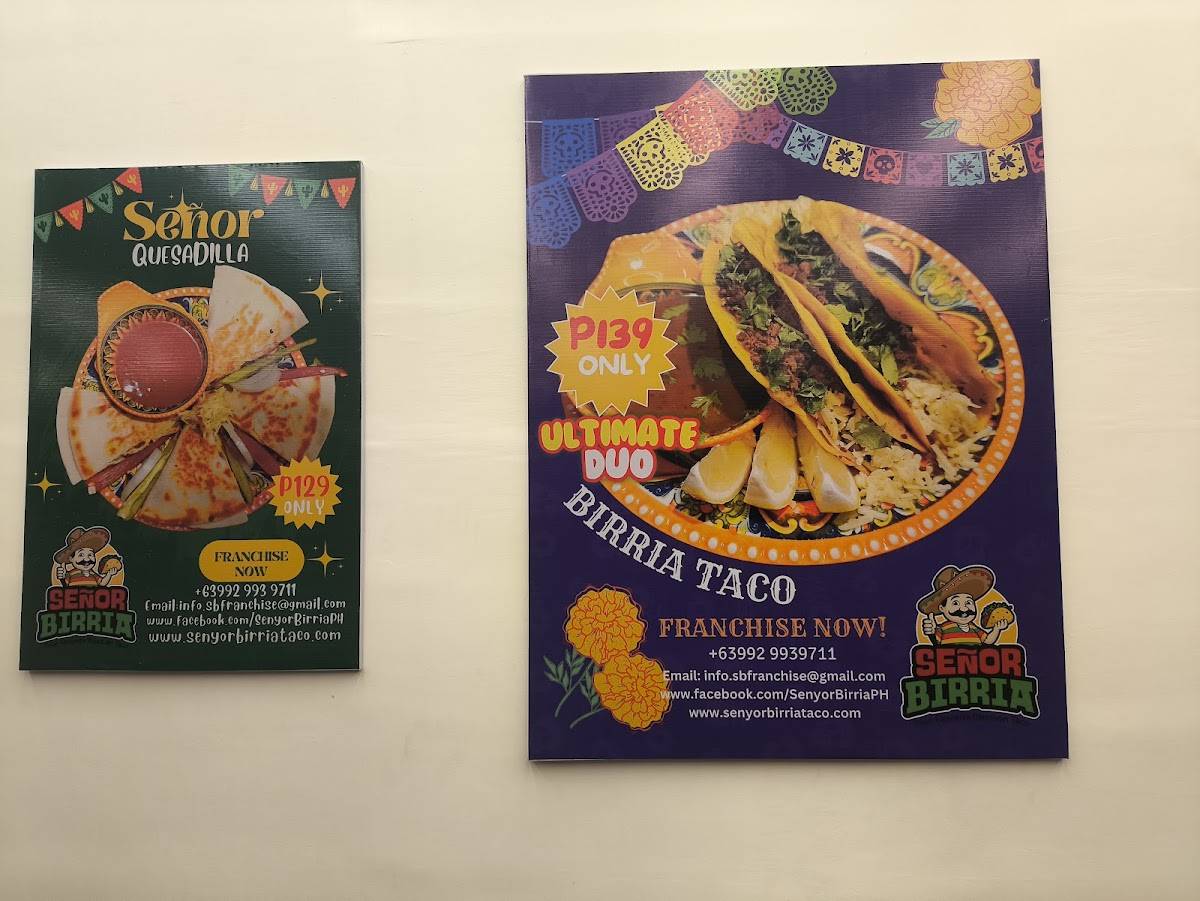 Carta del restaurante Señor Birria - Tunasan Muntinlupa, Muntinlupa