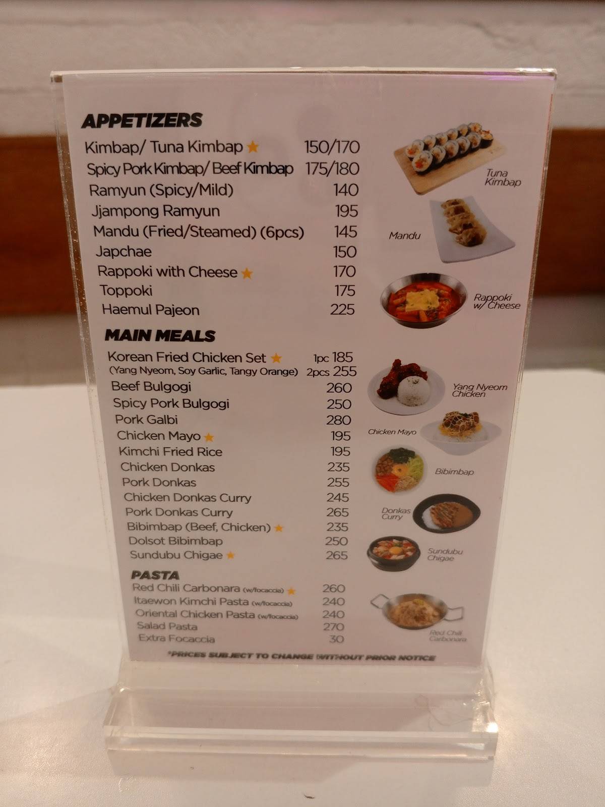 Menu at Seoul Kitchen desserts, Los Baños