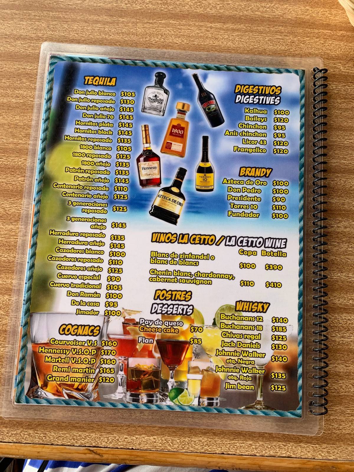 Menu at Sete Mares restaurant, Lisbon, Av. Columbano Bordalo Pinheiro 108
