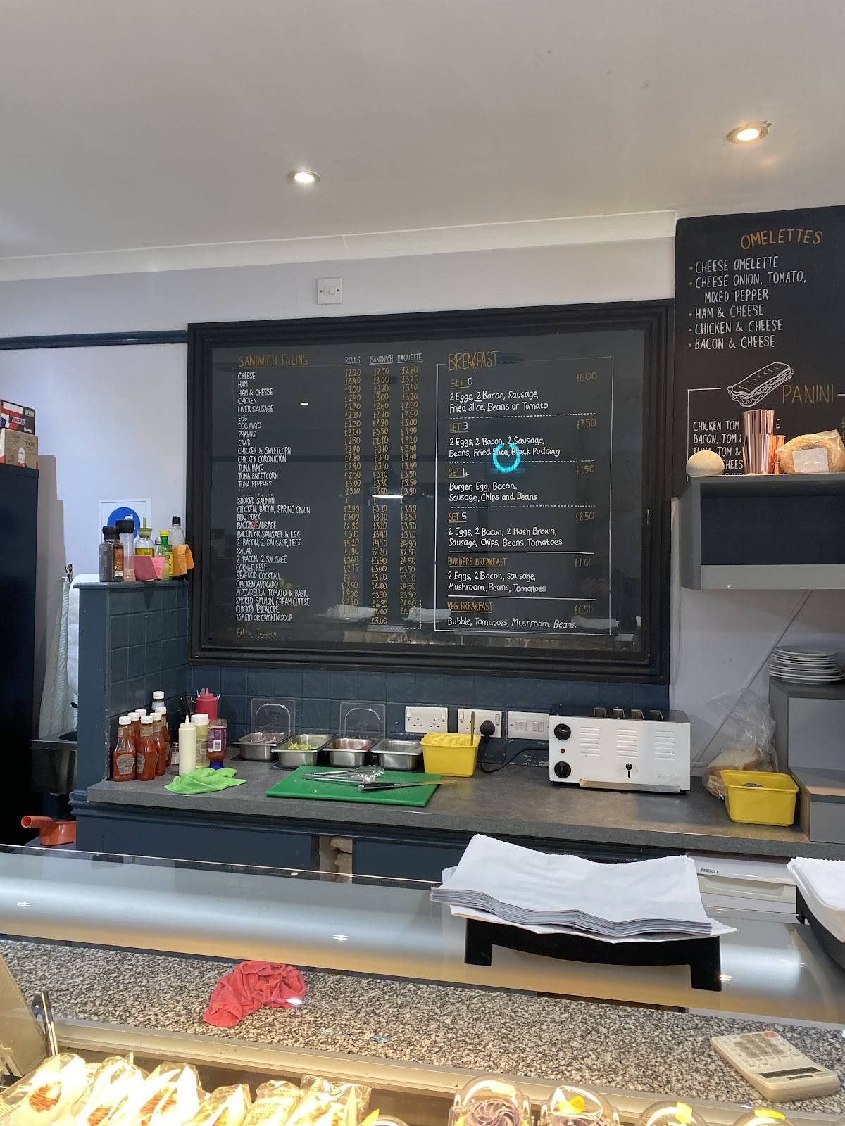 Menu at Shepherds Cafe, Woodford