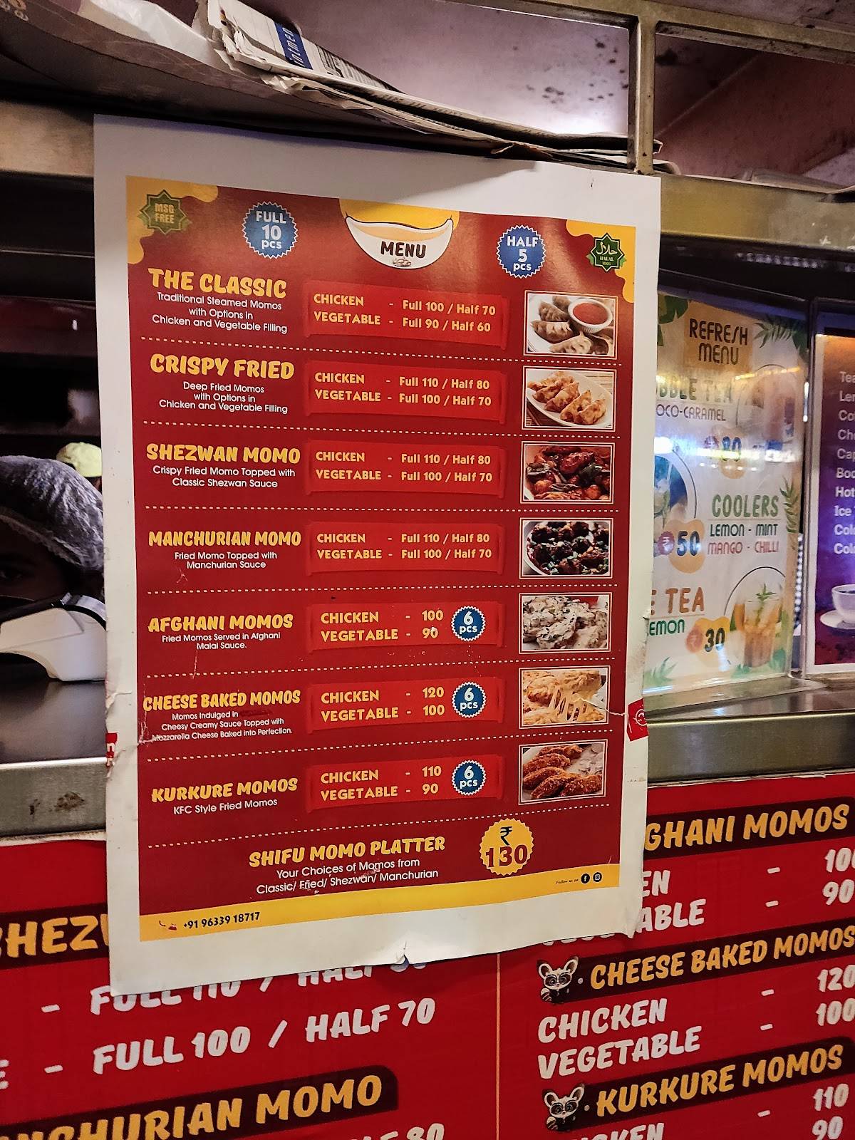 Menu at Shifu Momos, Ernakulam, GCDA Shopping Complex