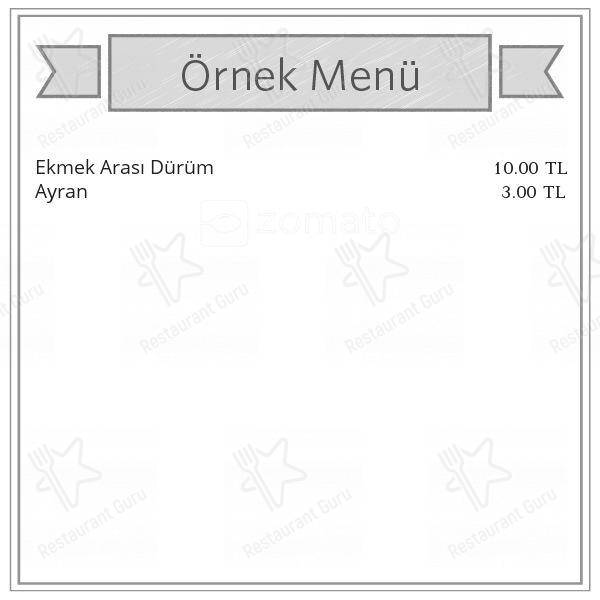 Menu at Şifa Döner, Darıca, Şifa Mahallesi Hürriyet Caddesi