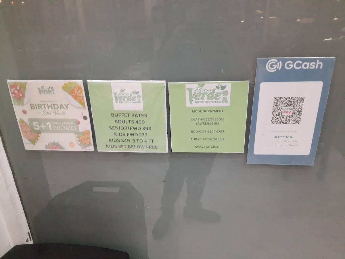 Menu at Sitio Verde Buffet Restaurant, Quezon City