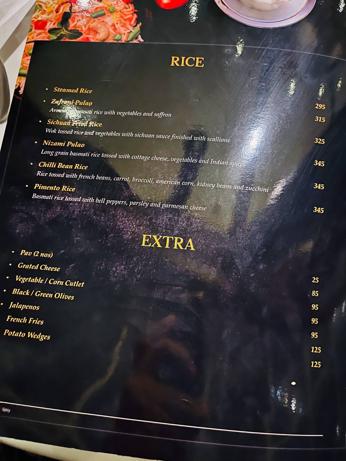 Menu at Sizzling Salsa, Dumas, Rajhans Belliza (B