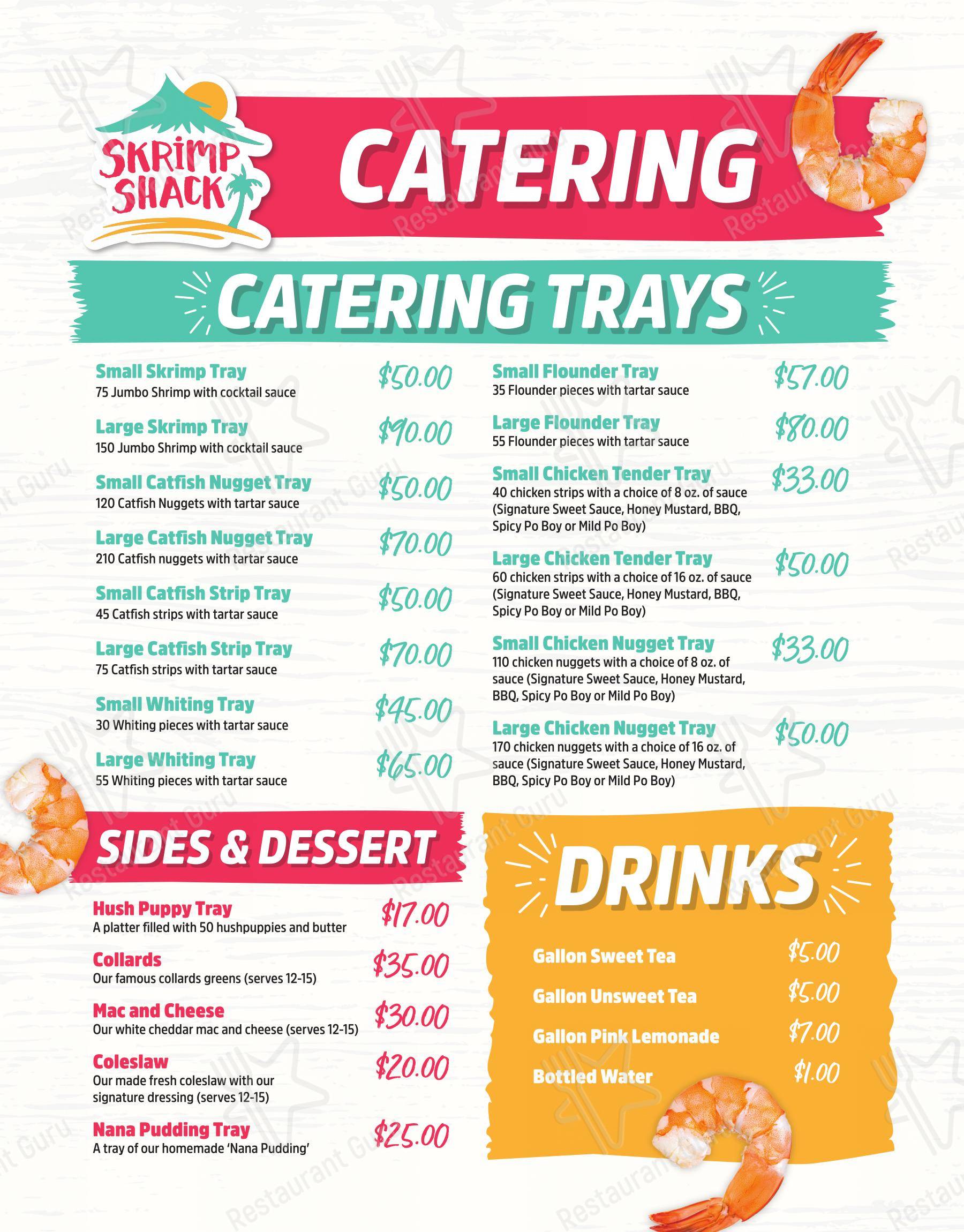 Menu at Skrimp Shack restaurant, Suffolk, Hampton Roads Pkwy St 111