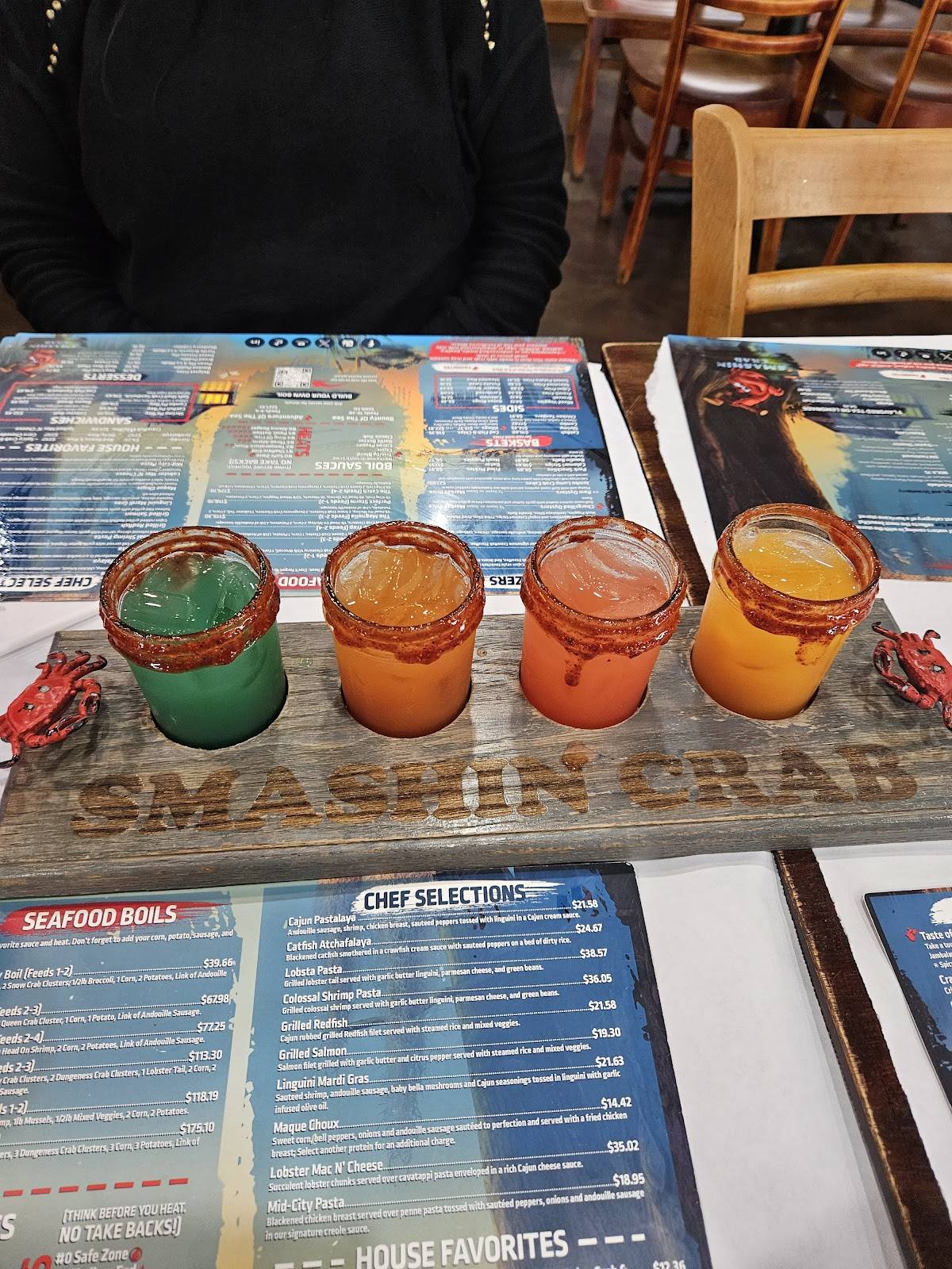 Menu at Smashin Crab restaurant, San Antonio, Bandera Rd #305