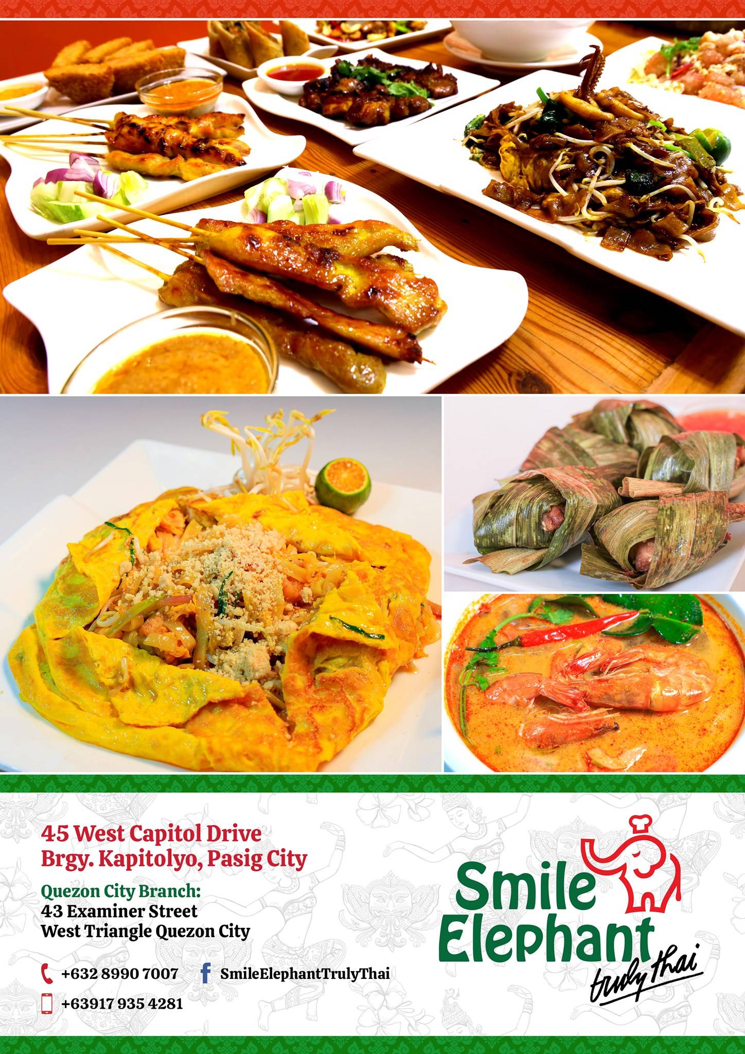 Menu at Smile Elephant Thai Restaurant, Pasig