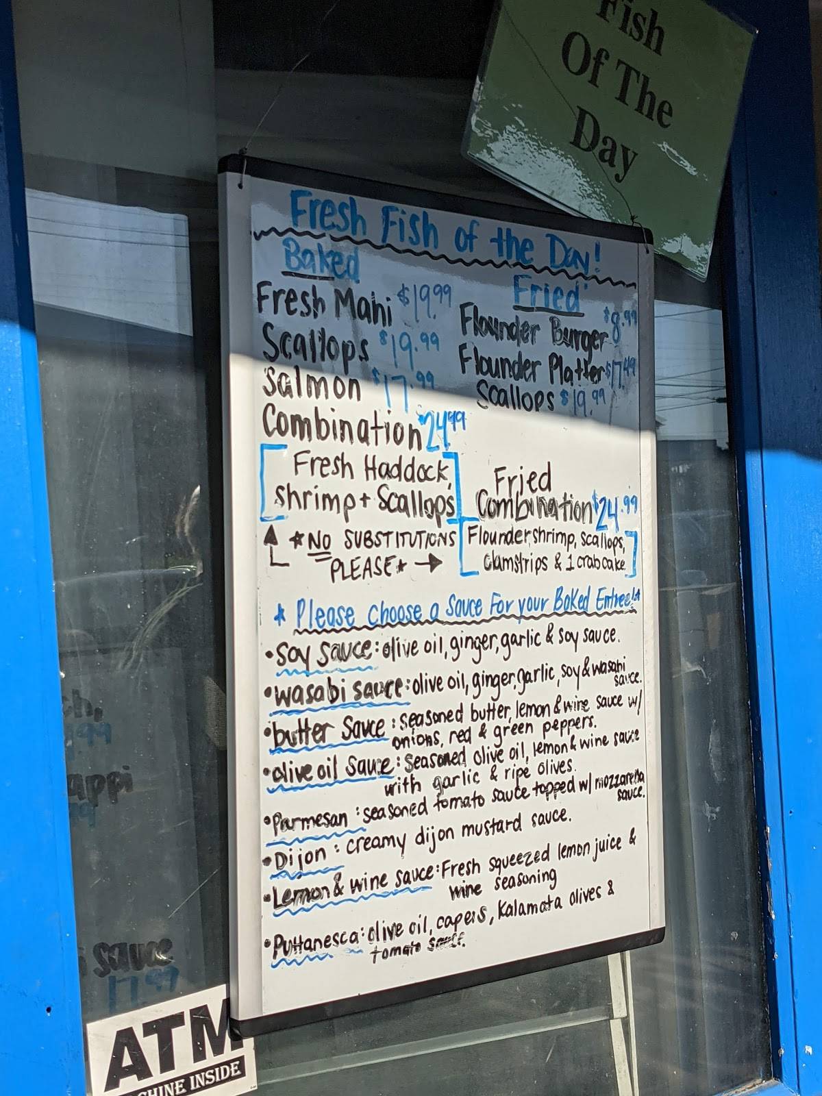Menu at Smitty's Clam Bar, Somers Point