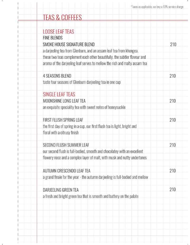 Menu at Smoke House Deli Nesco, Mumbai