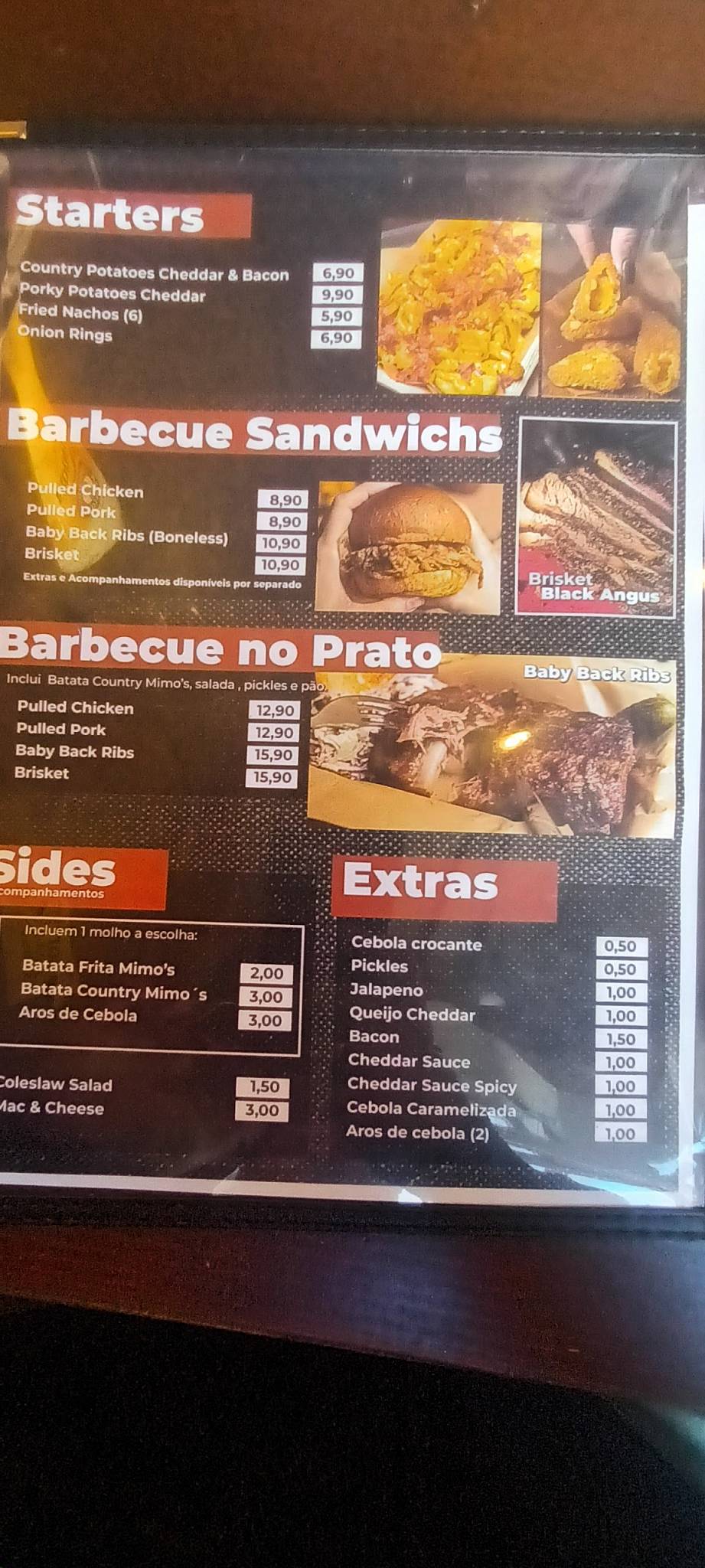 Menu em Snoopy restaurante, Porto
