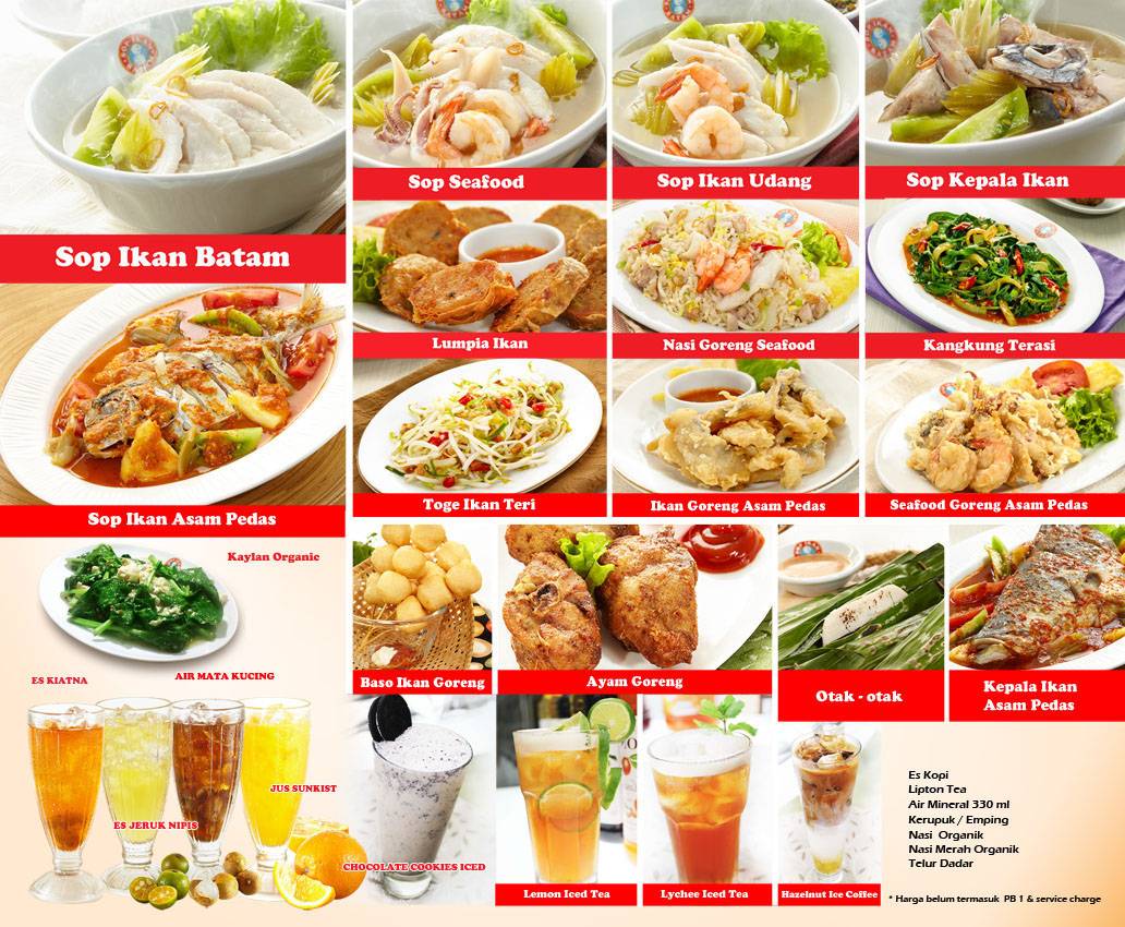 Menu at Sop Ikan Batam Lippo Puri restaurant, West Jakarta, Lippo Mall ...