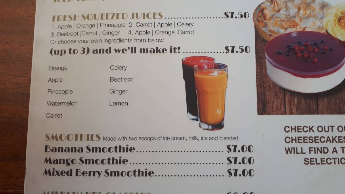 Menu at Spill the Beans @ Palm Beach Jetty cafe, Rockingham