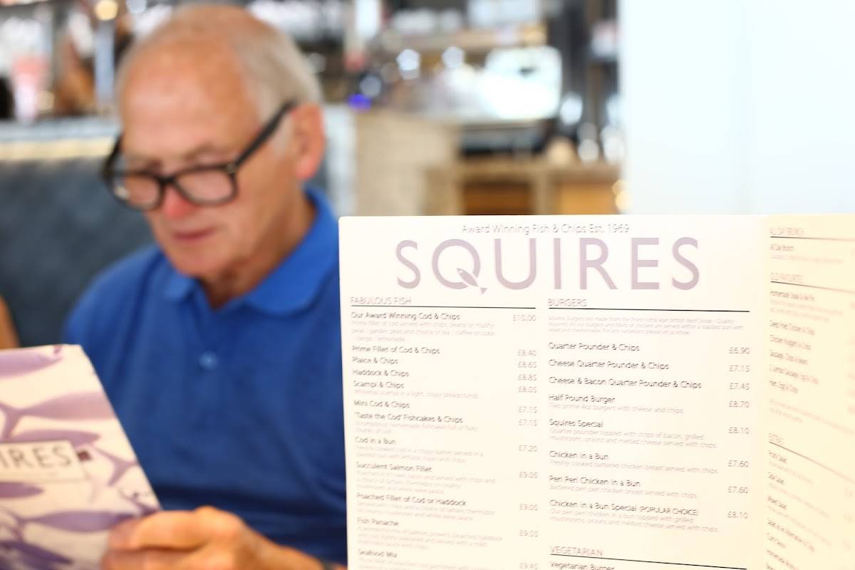 Menu at Squires restaurant, Braunton