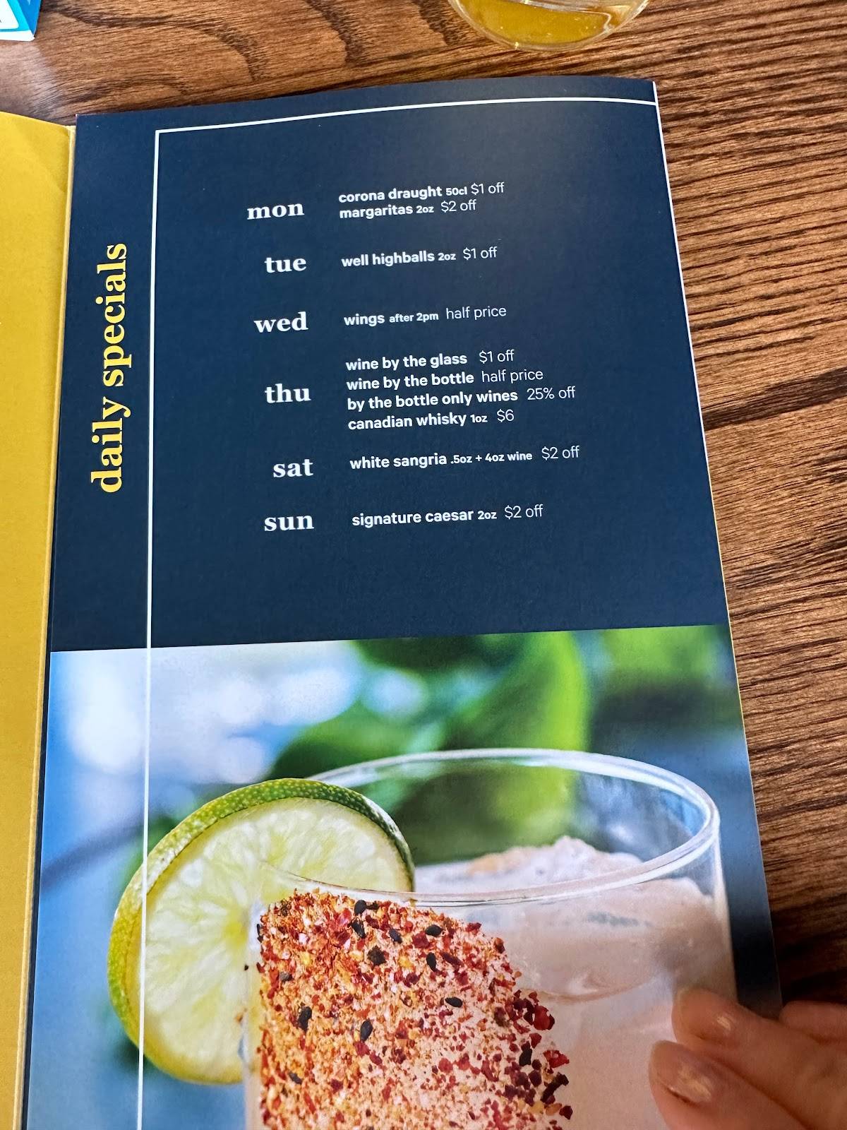 Menu at State & Main pub & bar, London