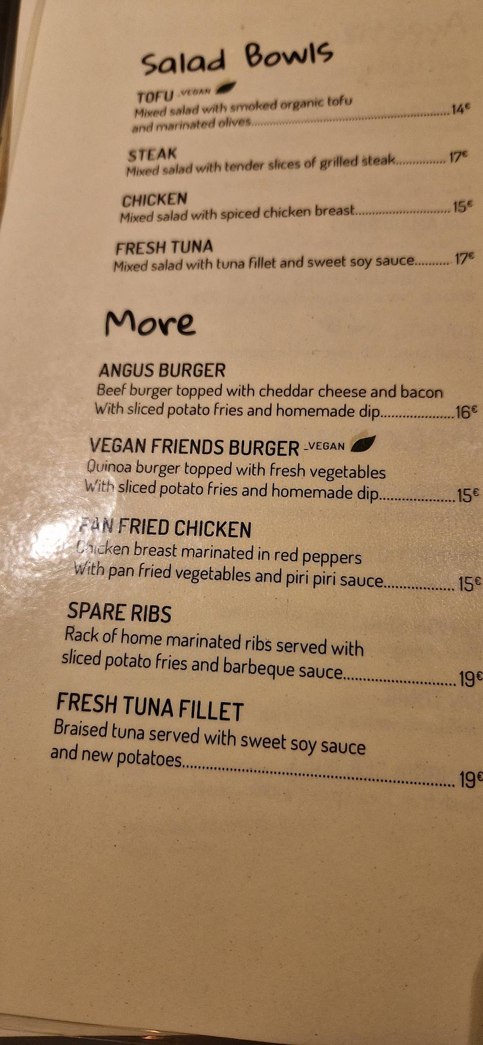Menu at Don Toro - Angus Grill steakhouse, Lagos