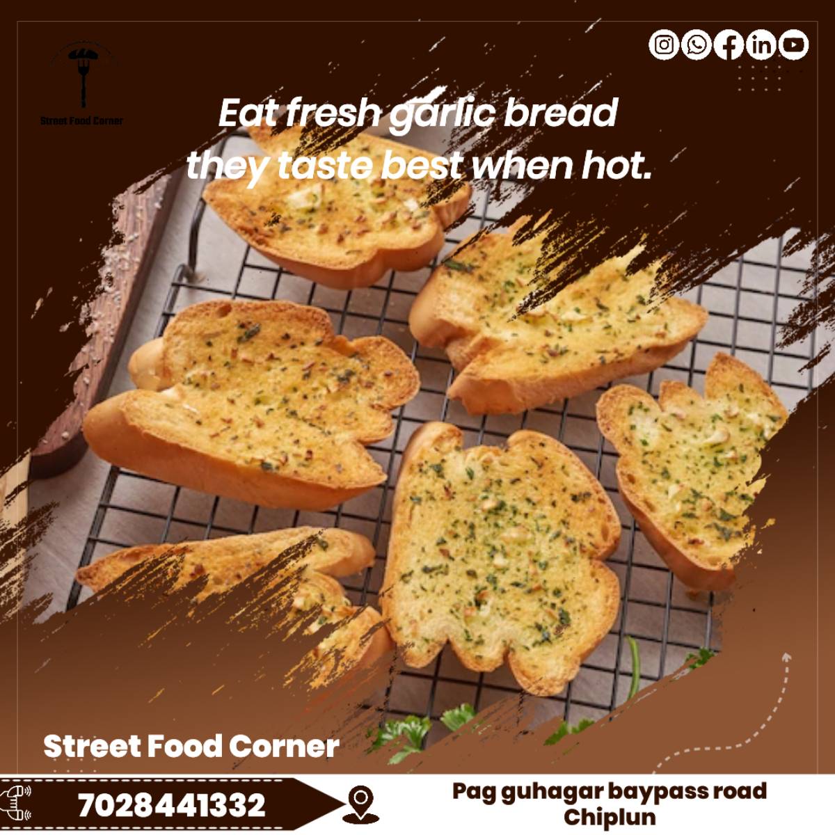 Menu at Street food corner, Chiplun