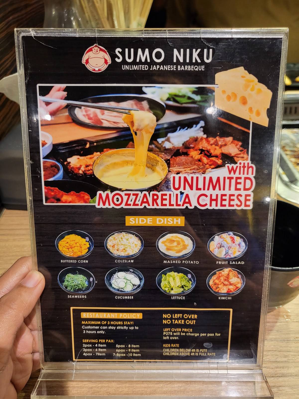 Menu at Sumo Niku - SM City Cebu restaurant, Cebu City