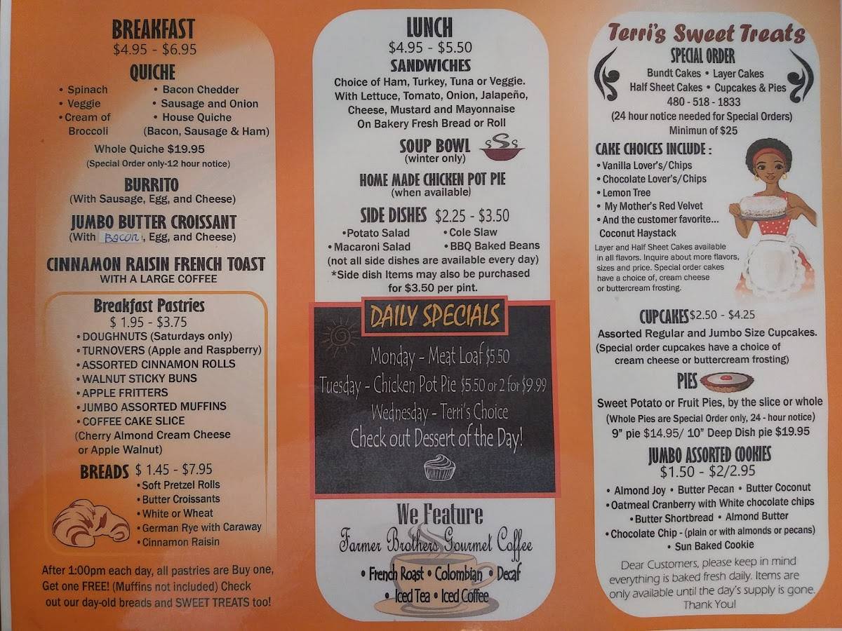 Menu at Sun Baked Food 4 The Soul restaurant, Fountain Hills