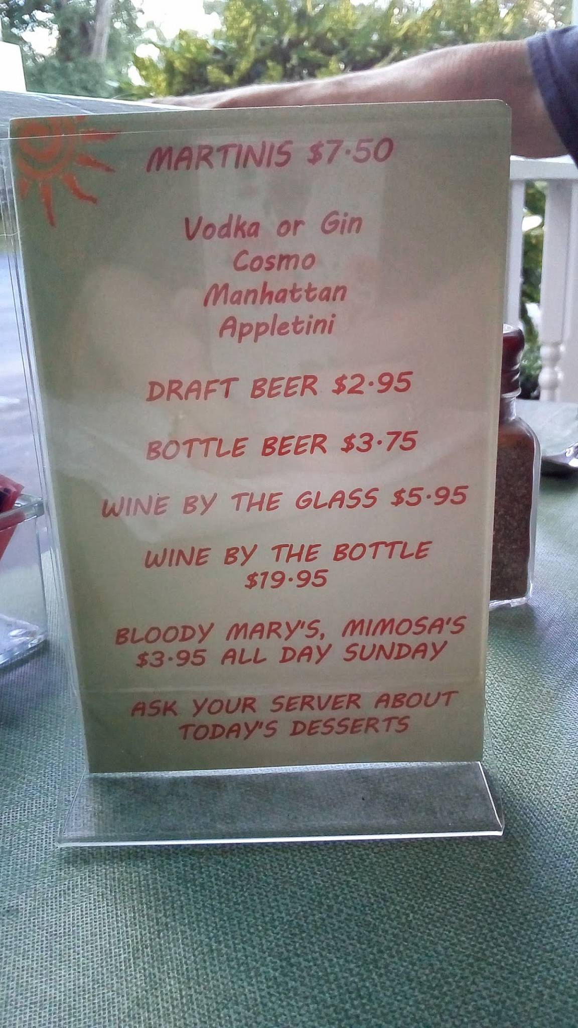 Menu at Sundance Grill restaurant, Hiawassee