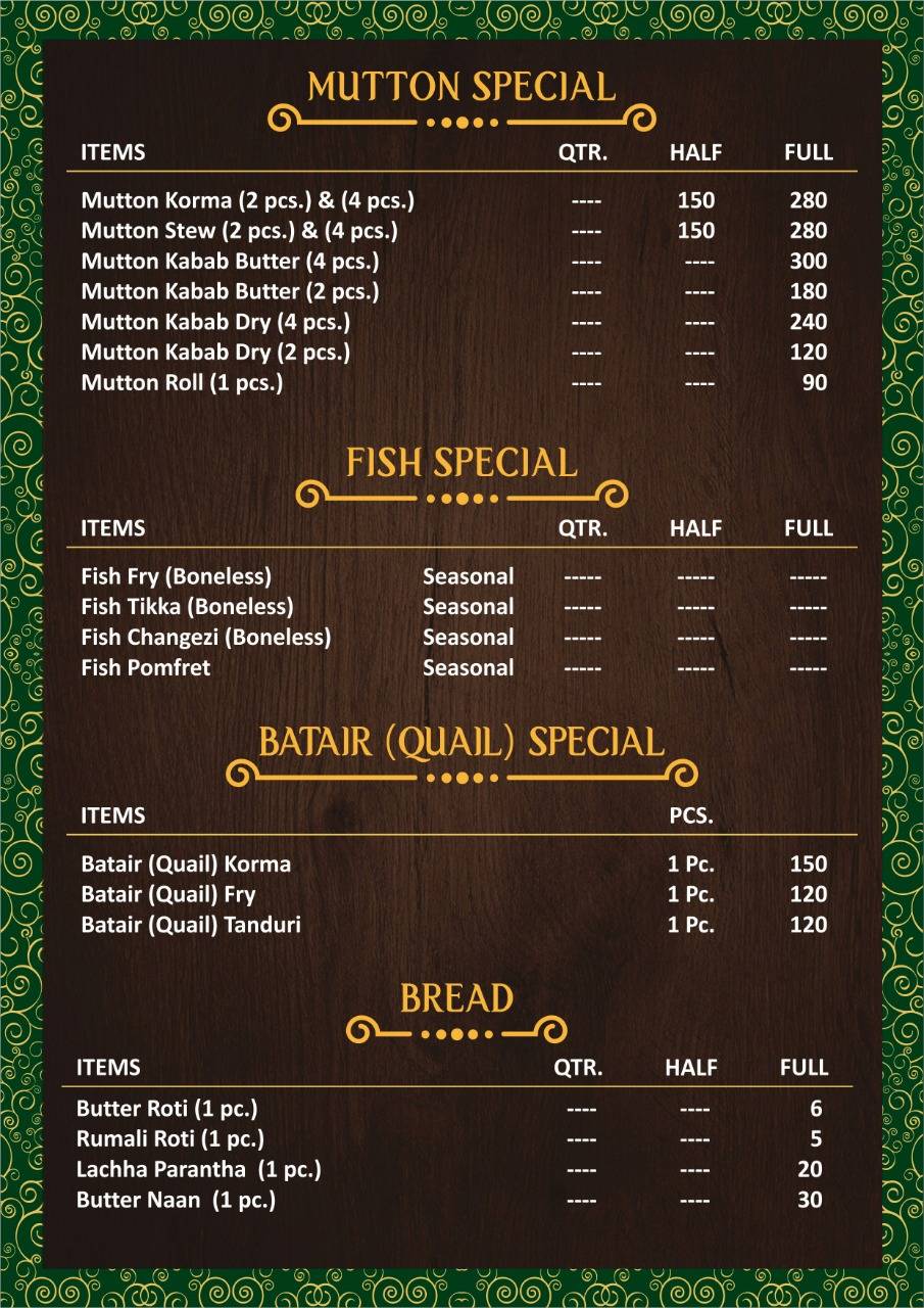 Menu at Supreme Foods, Ghaziabad