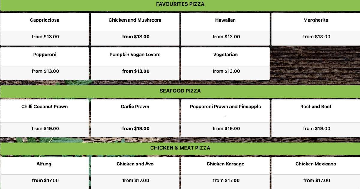 Menu at Supreme Pizza & Pasta pizzeria, Bundaberg West