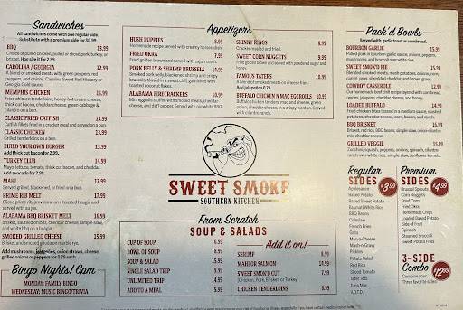 Menu at Sweet Smoke Southern Kitchen BBQ, Stuart, SE Federal Hwy