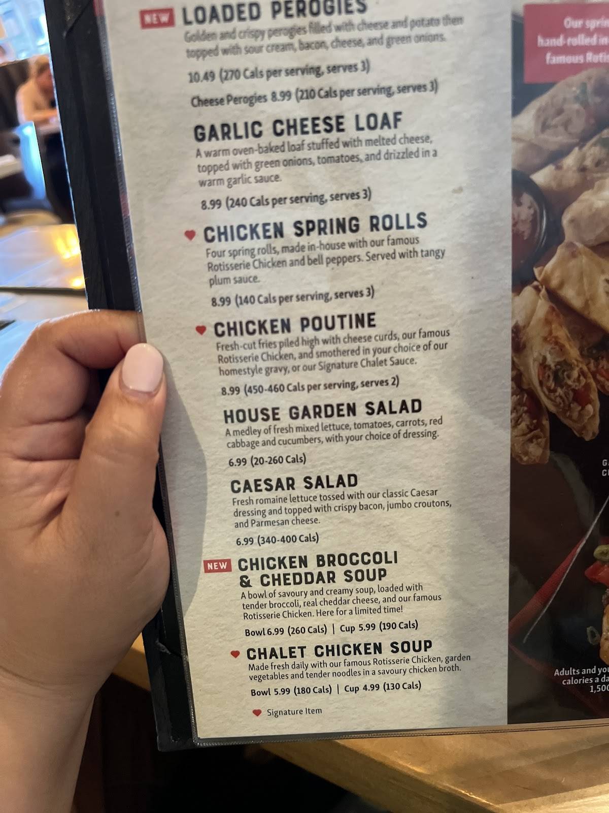 Menu at Swiss Chalet restaurant, Barrie, 397 Bayfield St