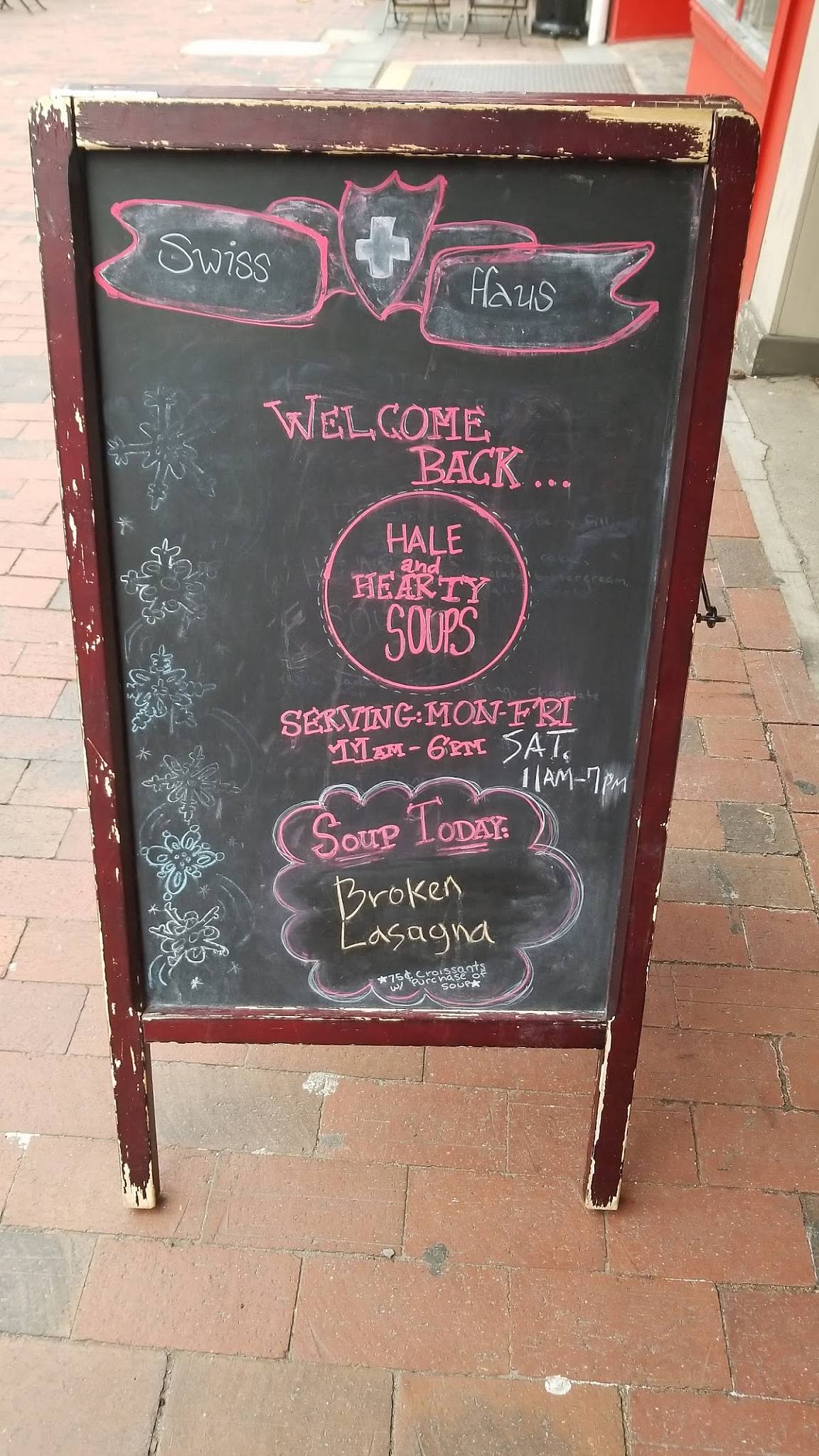 Menu at Swiss Haus Bakery, Philadelphia, 313 Market St