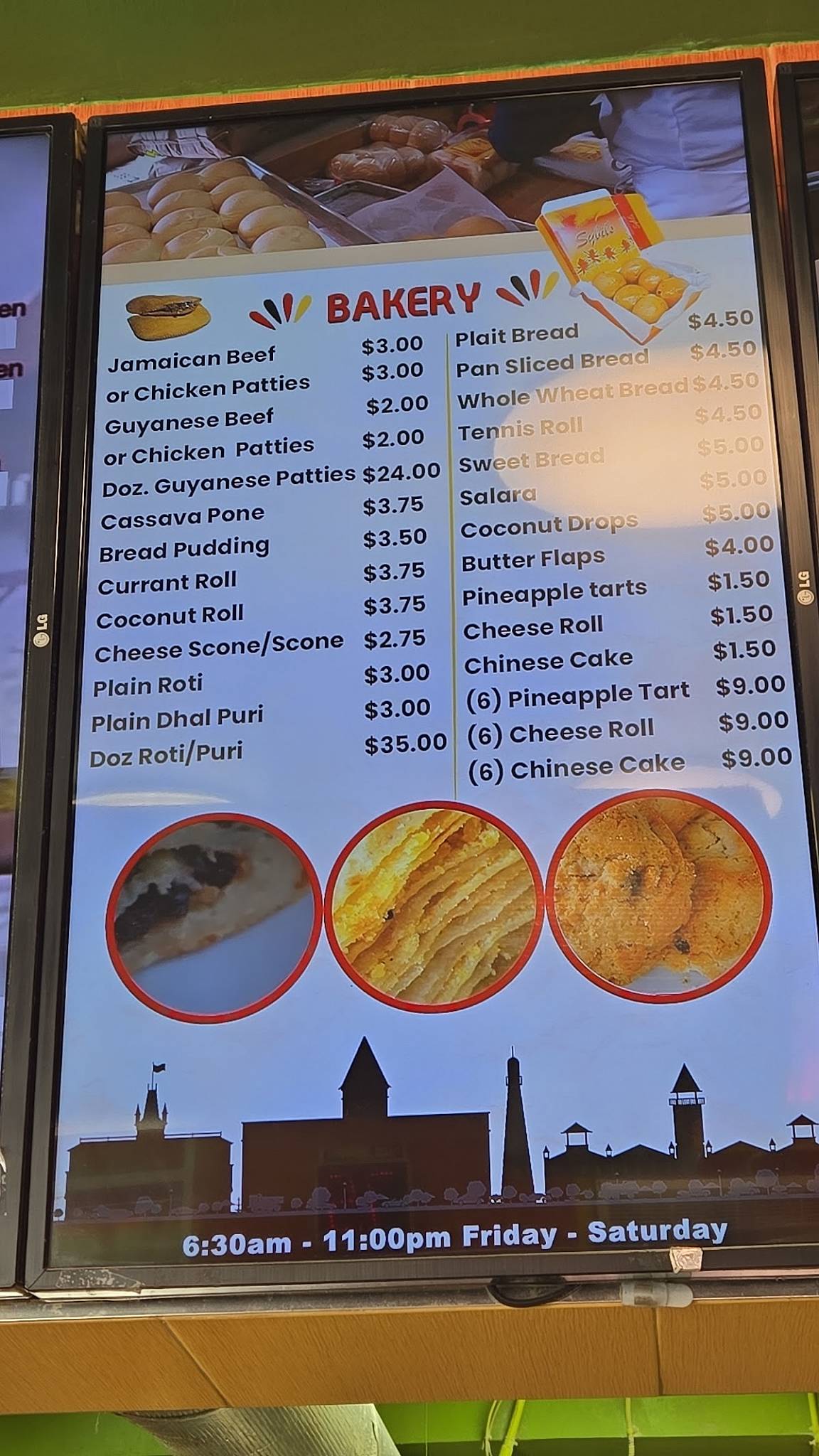 Menu at Sybil's restaurant, New York City, Liberty Ave